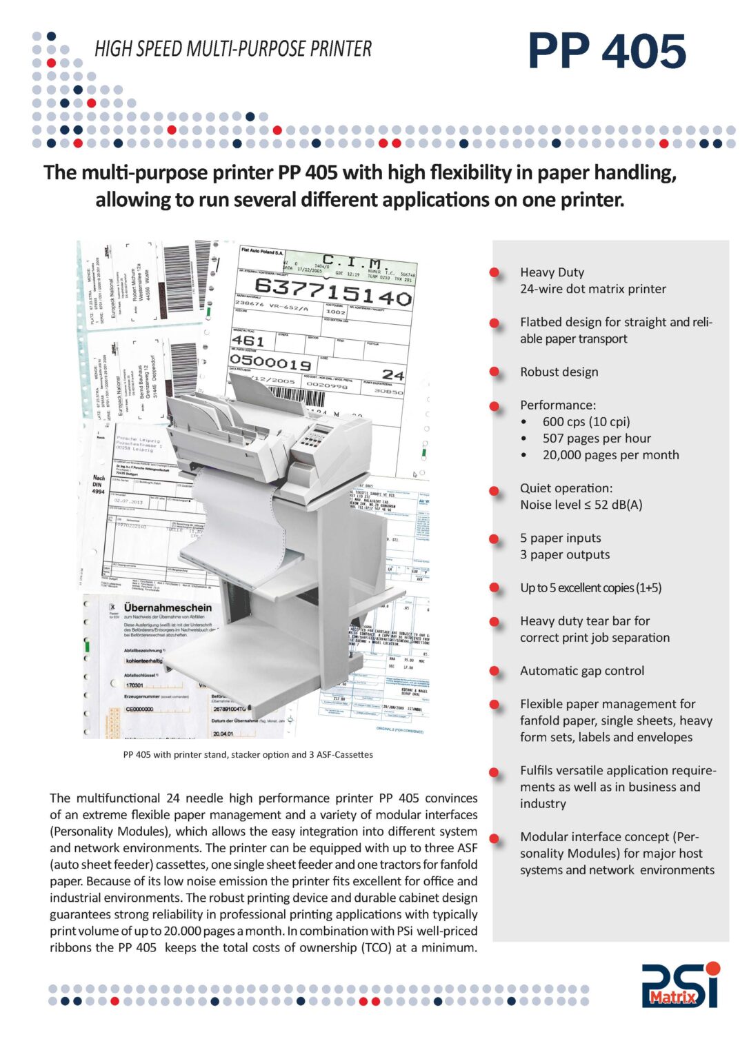 Data Sheet PP 405 - PSi Matrix